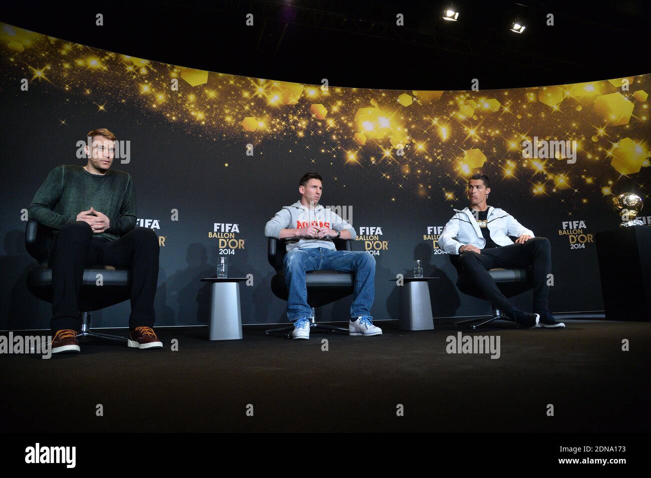 Germany's Manuel Neuer, Argentina's Lionel Messi and Portugal's ...