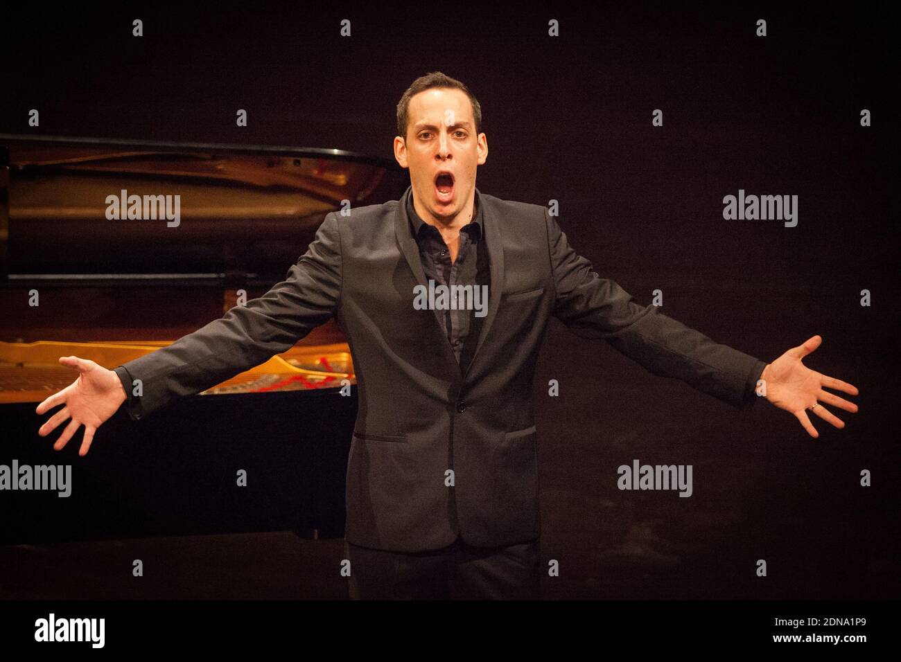 Mathieu Gardon perfoming on stage during "Concert des revelations ...