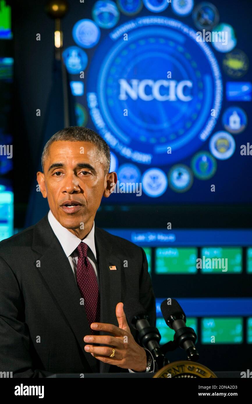President Barack Obama delivers remarks at the National Cybersecurity ...