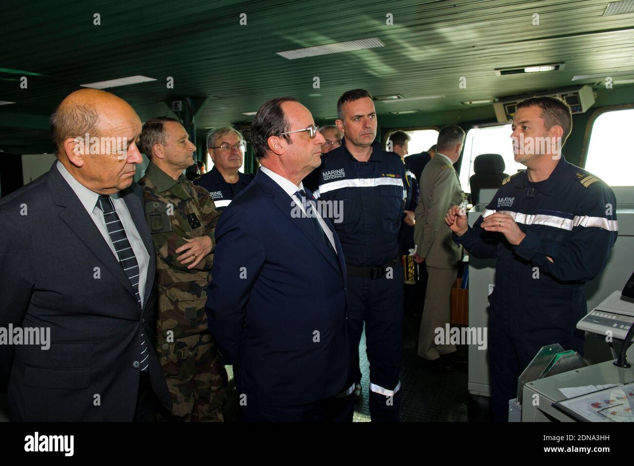 French President Francois Hollande French aircraft carrier Charles de ...
