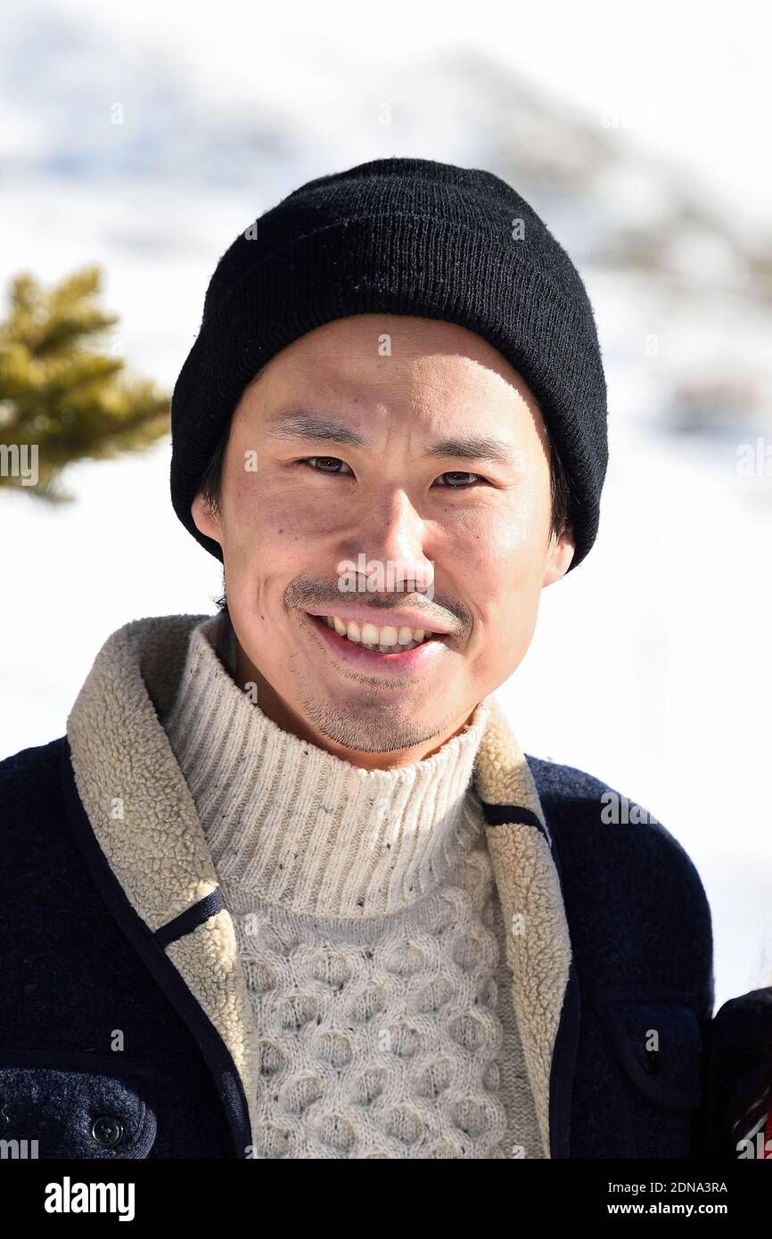Frederic Chau poses at a photocall as part of the 18th Alpe d'Huez ...