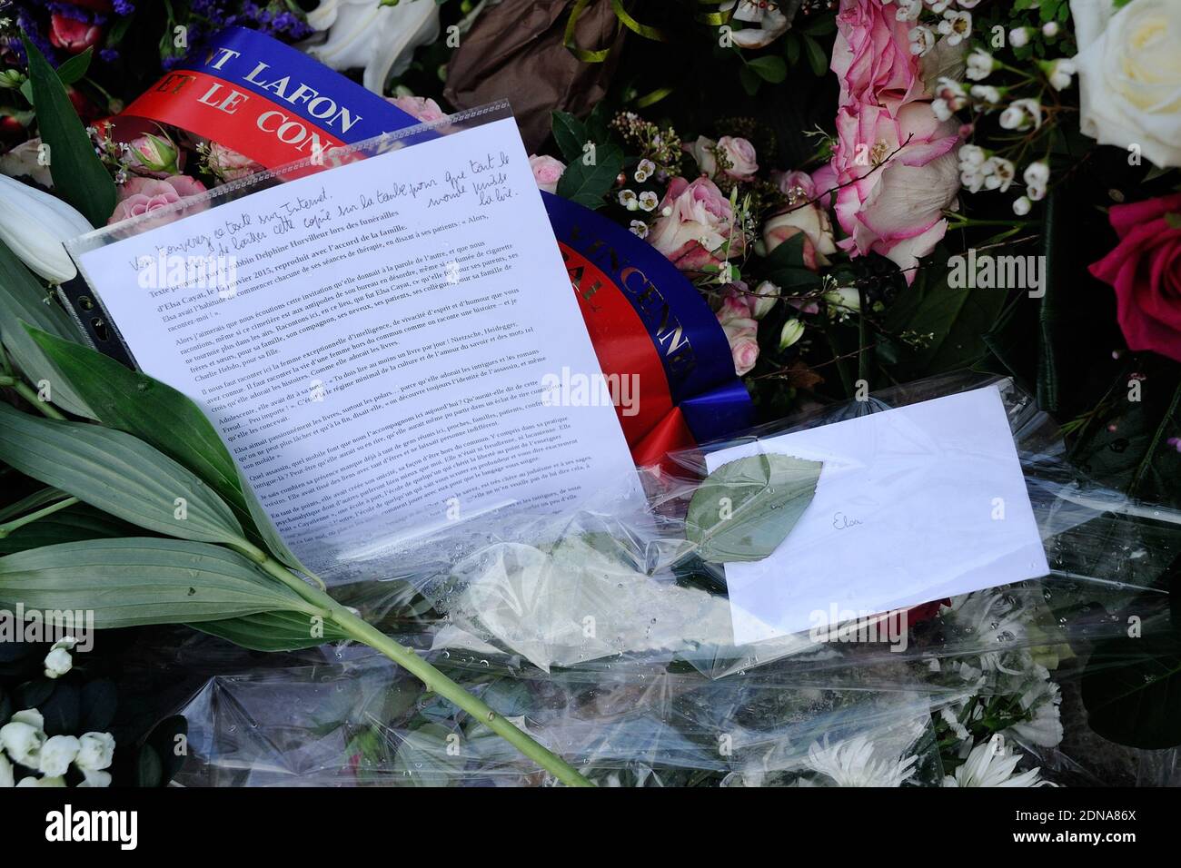 The grave of Elsa Cayat who was killed during the shooting in the ...