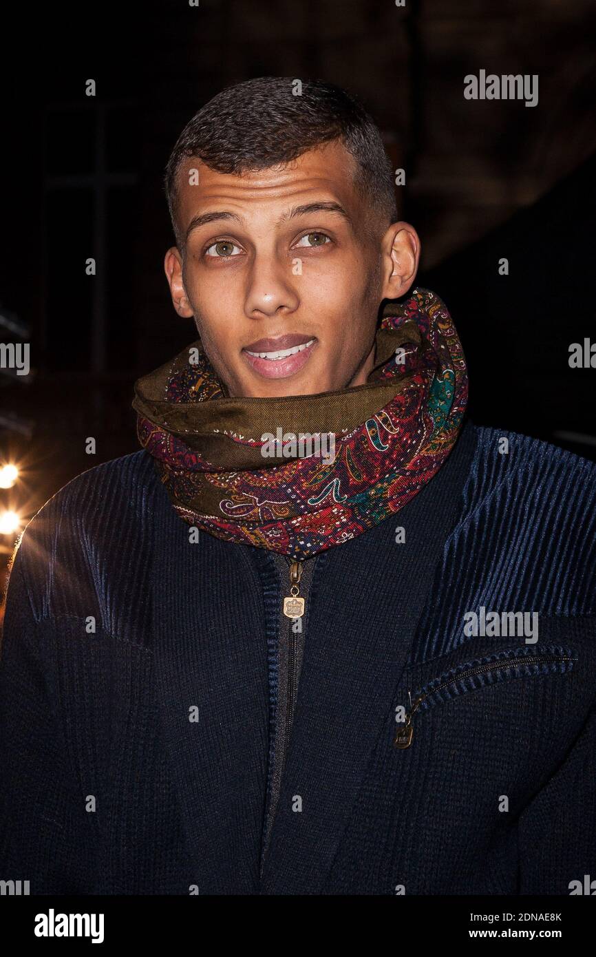 Stromae attending Valentino's Fall-Winter 2015/2016 men's collection ...
