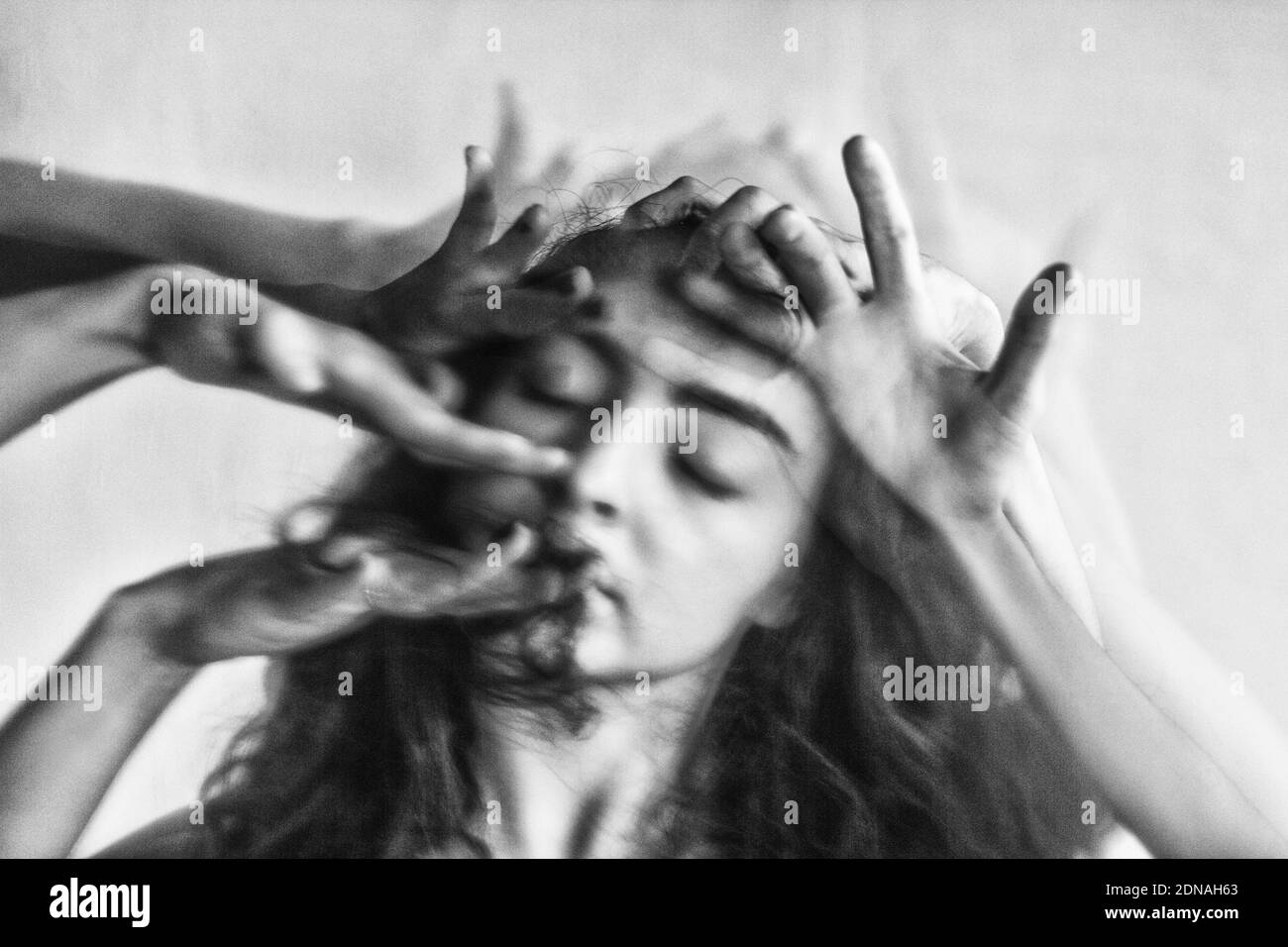 Hands are not for hitting Black and White Stock Photos & Images - Alamy