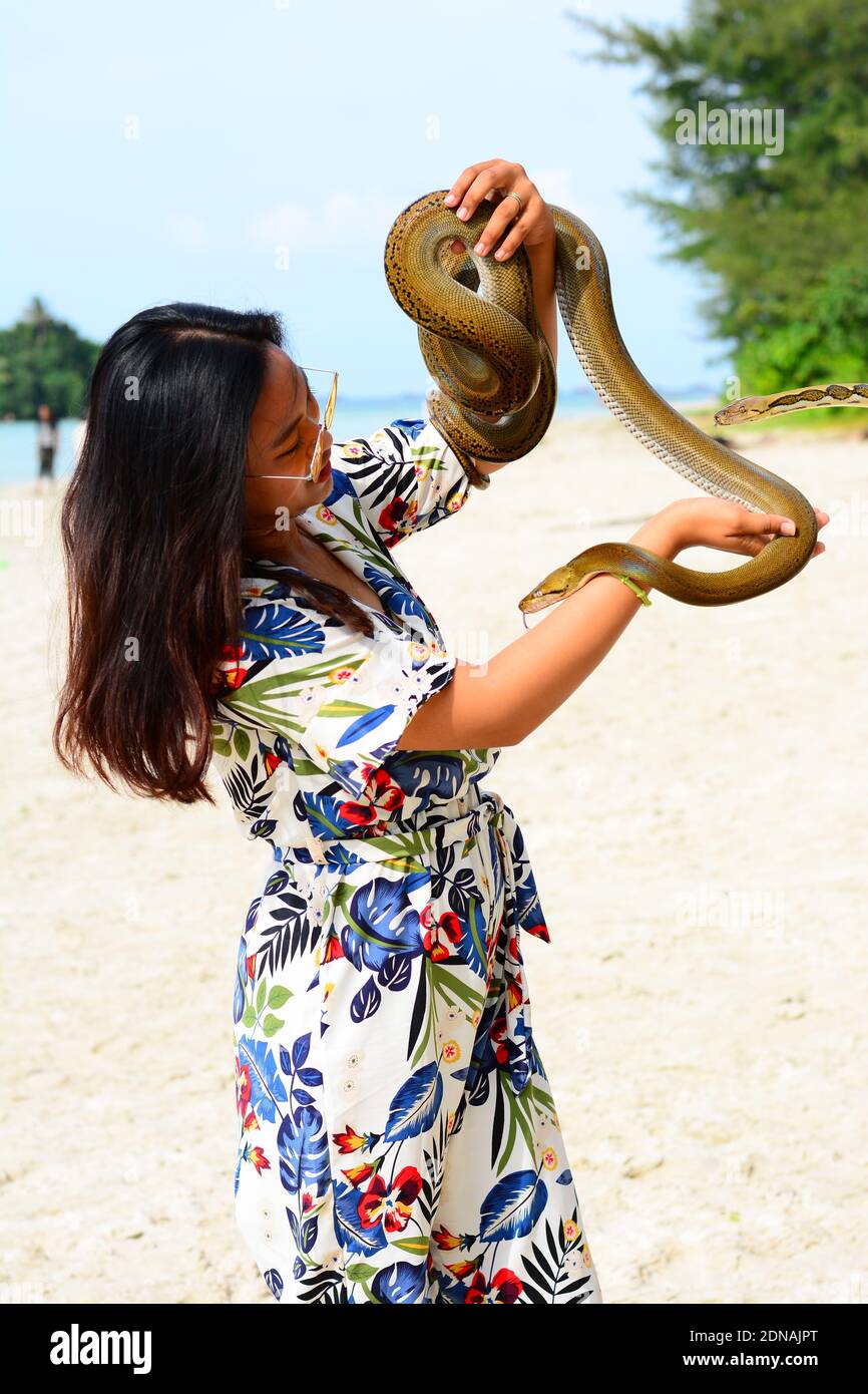 One side people holding the snake hi-res stock photography and images ...