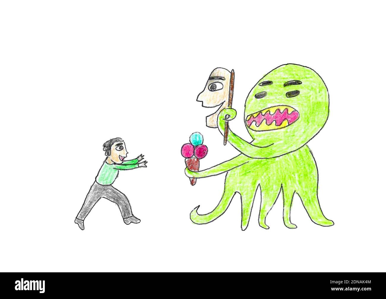 Hypocrisy, Masked Monster Stock Photo - Alamy