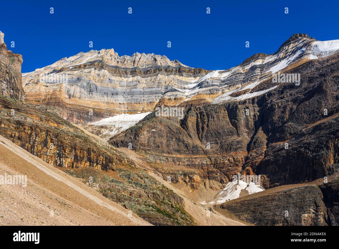 Mount Lefroy above Lake Oesa, Yoho National Park, British Columbia ...