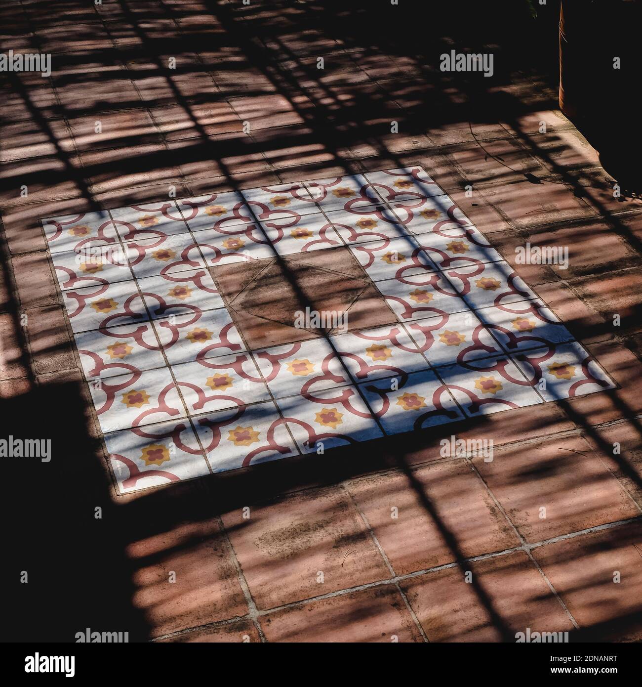 Shadows on Tiled Floor Stock Photo - Alamy