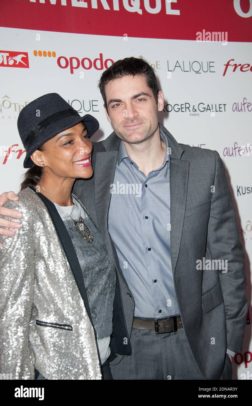 Gil Alma and his girlfriend Aminata attend the 94th Prix d'Amerique ...