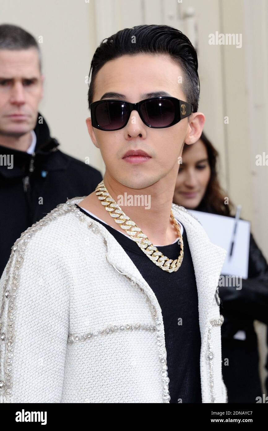 G-Dragon attending Chanel's Spring-Summer 2015 Haute Couture collection ...
