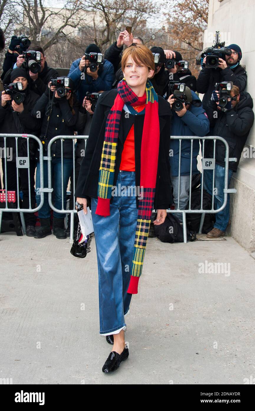 Stella Tennant arriving to the Chanel Spring-Summer 2015 Haute Couture ...