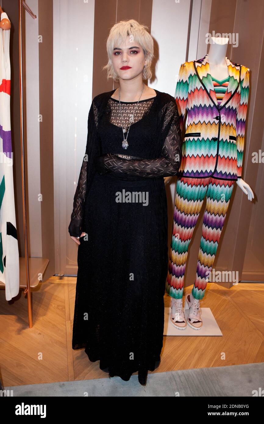 Soko attending the Missoni New Store opening party, Rue Saint Honore ...