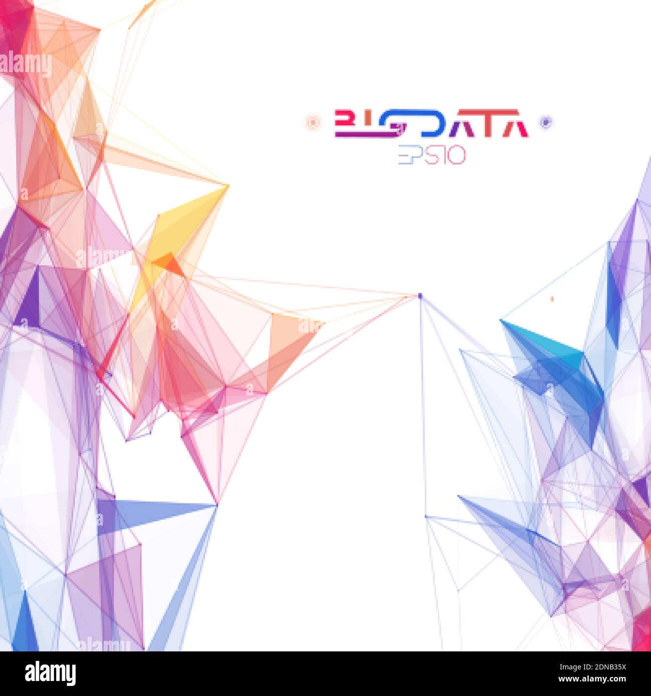 Colorful data abstract infographic. Data sorting color flow. Bigdata ...