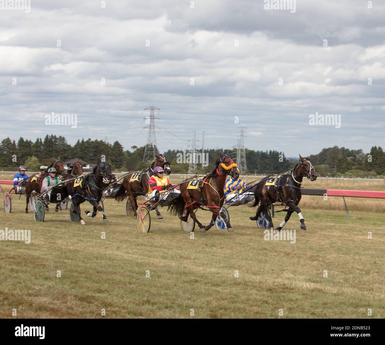Horse Racing Trots and Harness Racing Stock Photo - Alamy