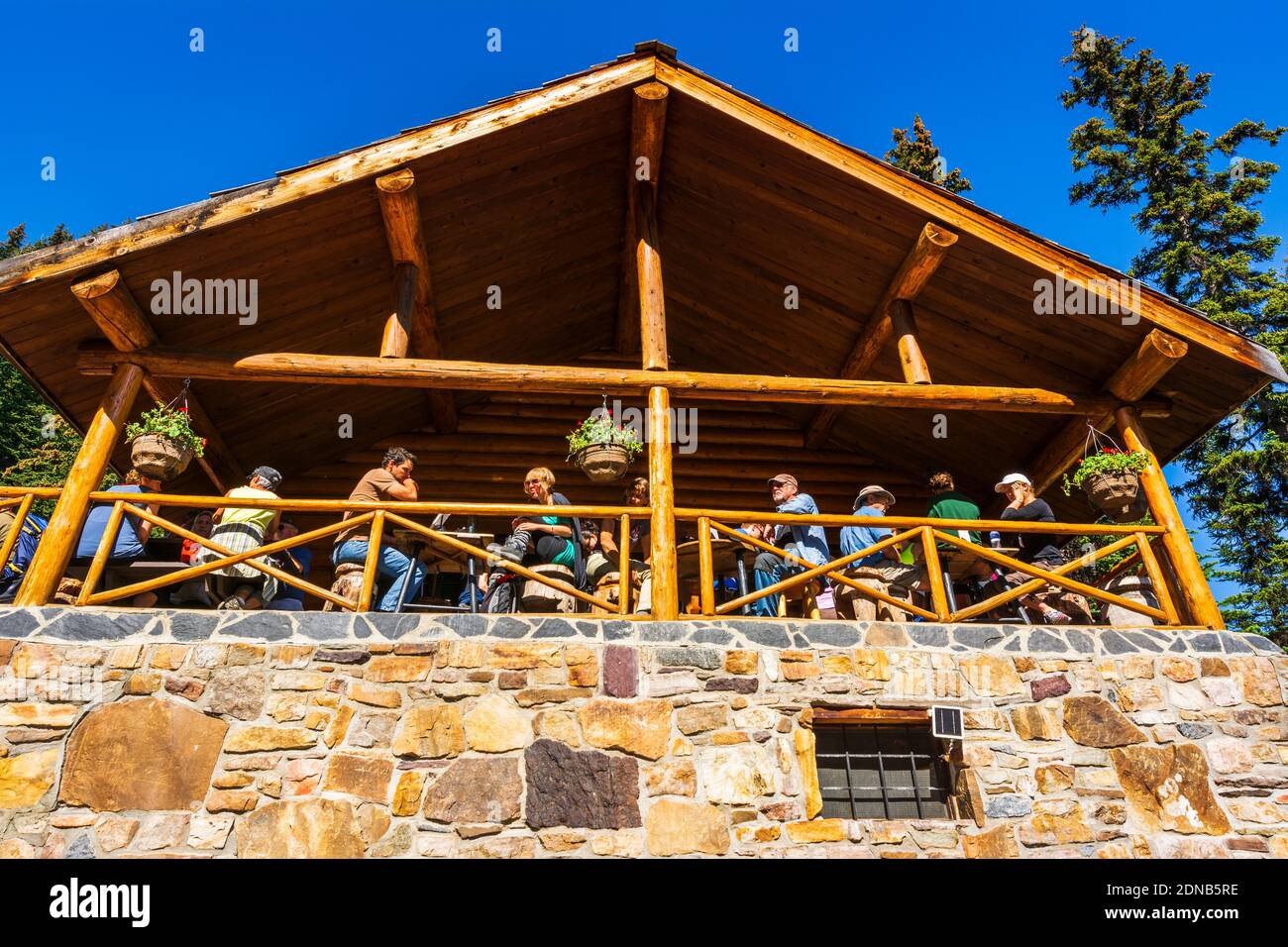 The Lake Agnes tea house, Banff National Park, Alberta, Canada Stock ...