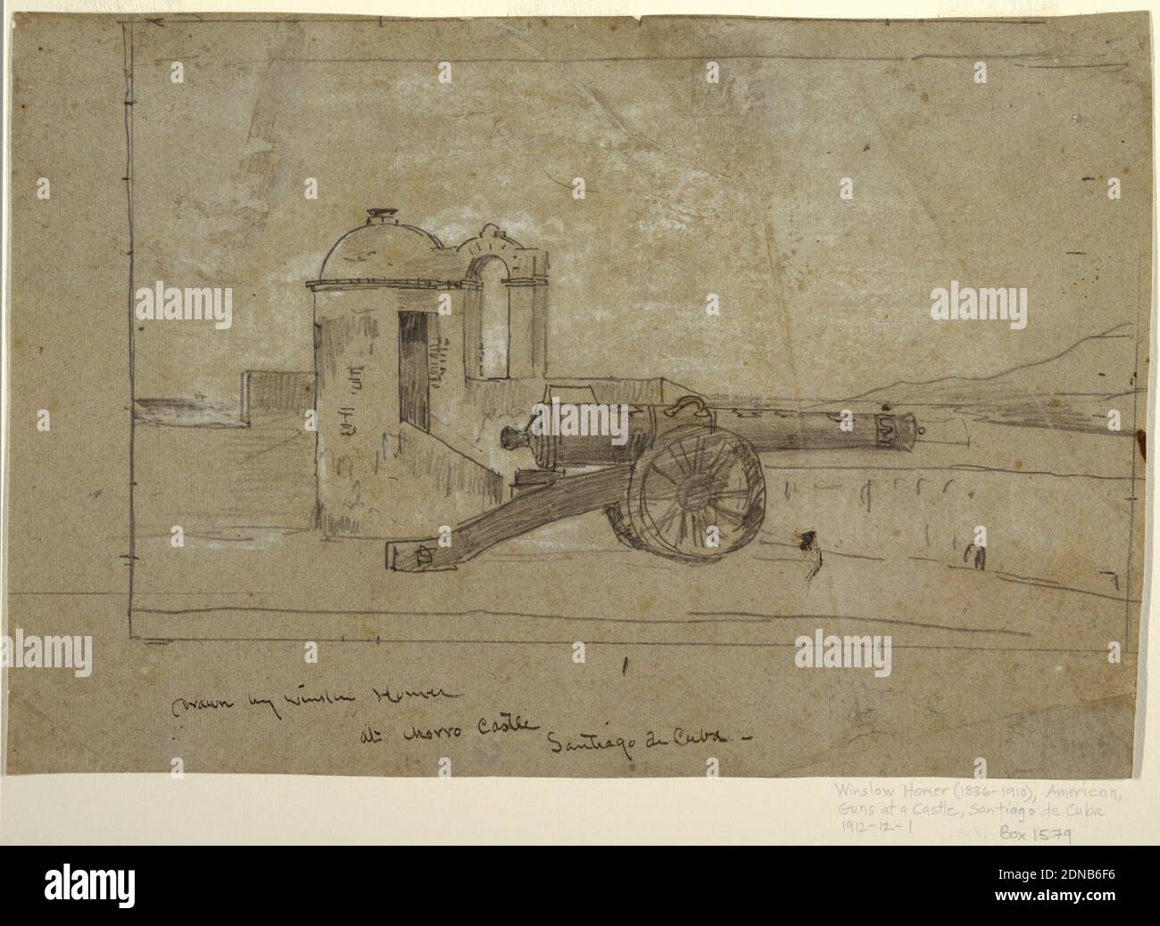 Study for 'Searchlight, Harbor Entrance, Santiago de Cuba', Winslow ...