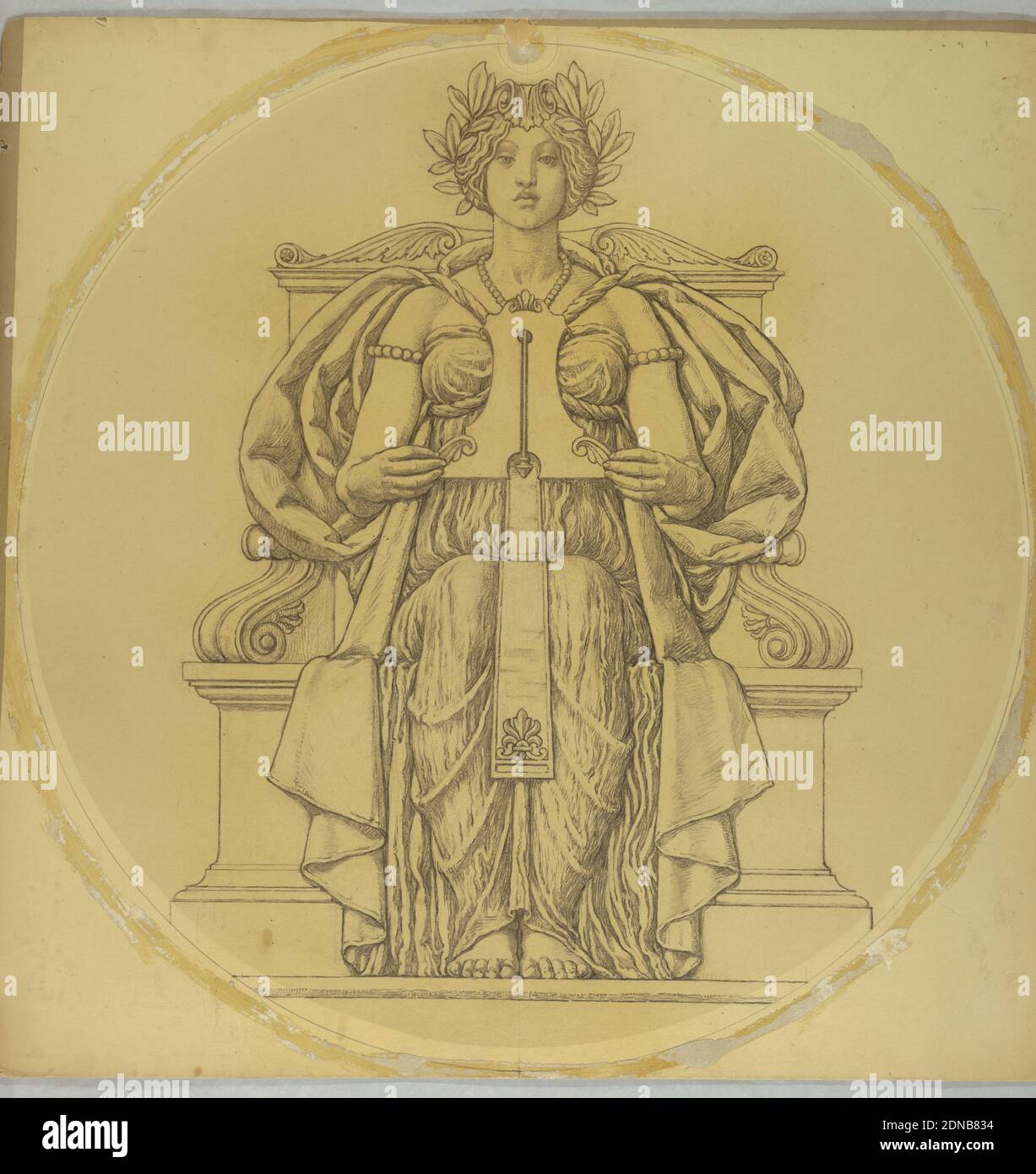 Study for 'Rectitude,' Lunette in Hudson County Courthouse, Jersey City ...