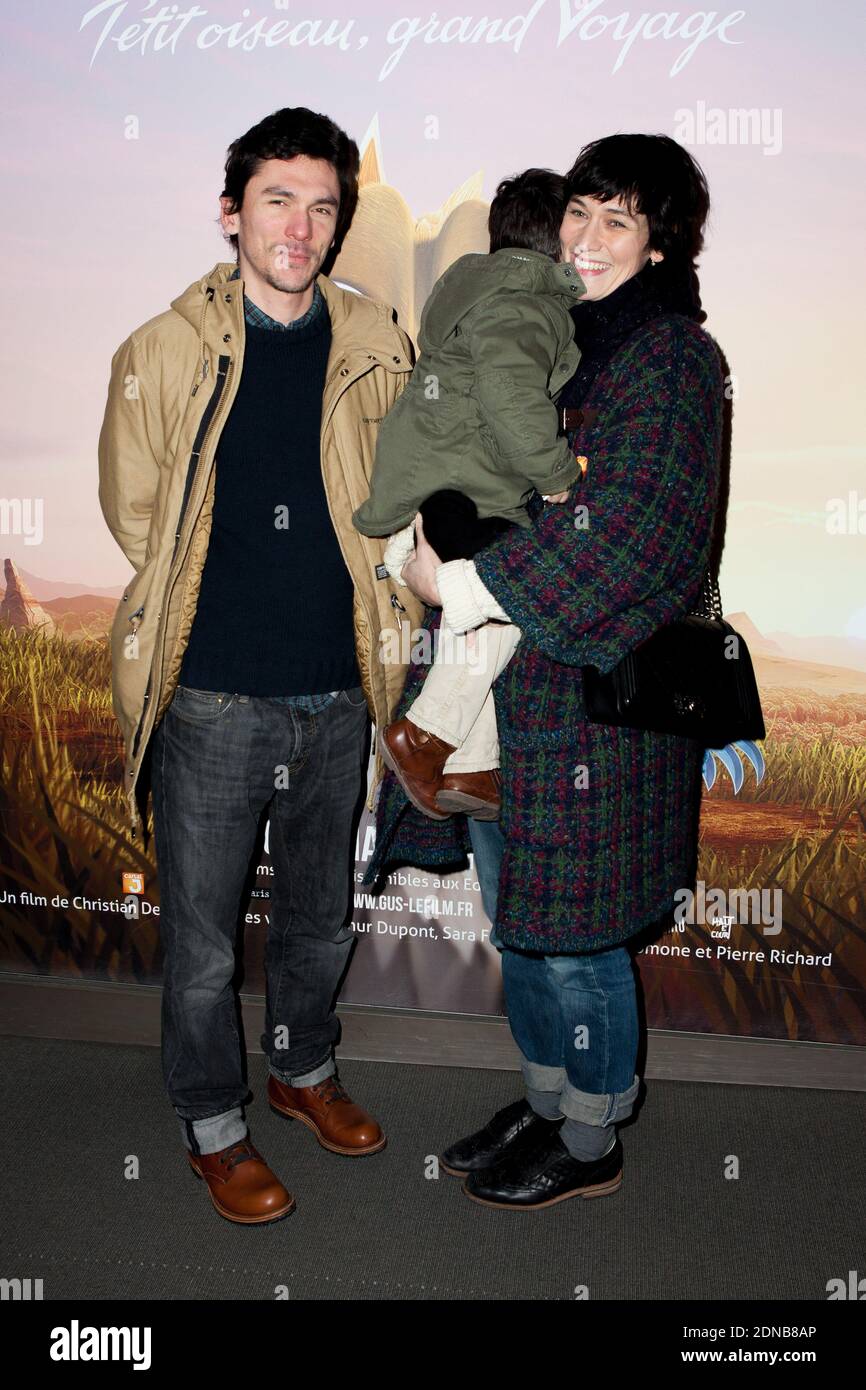 Clotilde Hesme with her family attending the french premiere of the ...
