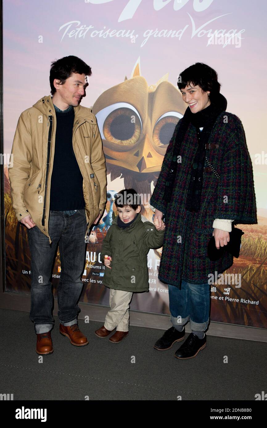 Clotilde Hesme with her family attending the french premiere of the ...