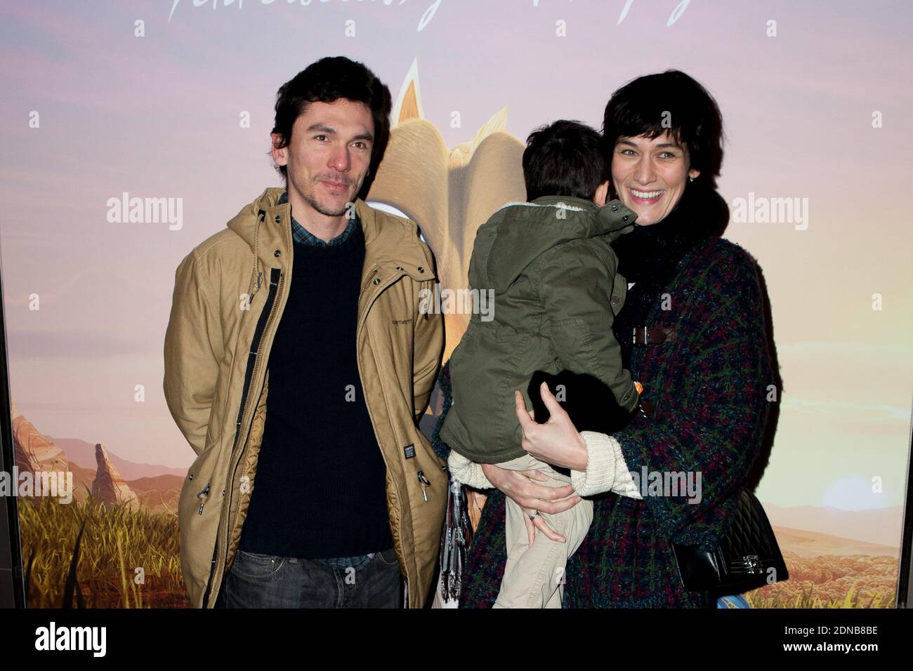 Clotilde Hesme with her family attending the french premiere of the ...