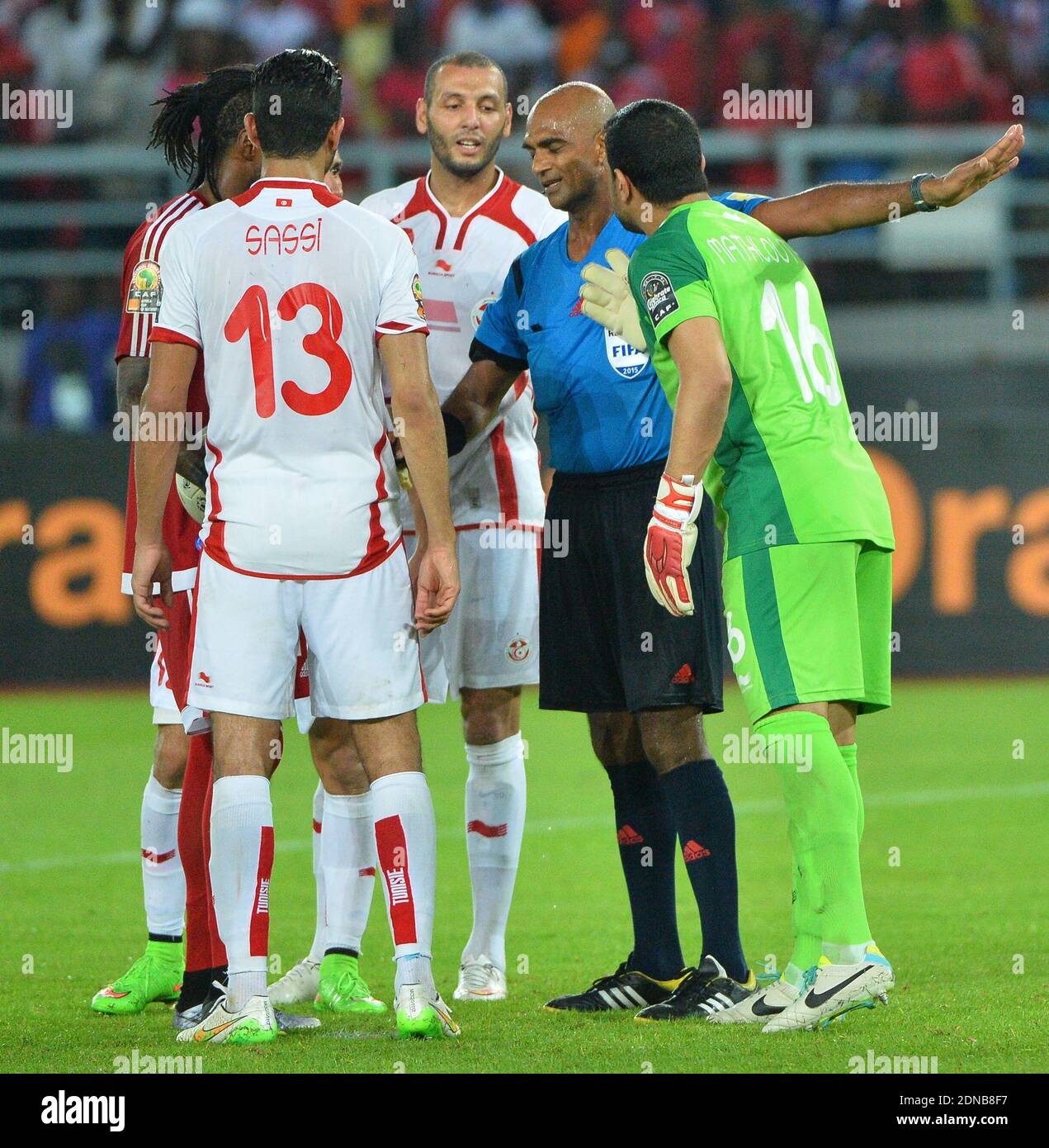 During the 2015 Orange Africa Cup of Nations Quart Final soccer match ...