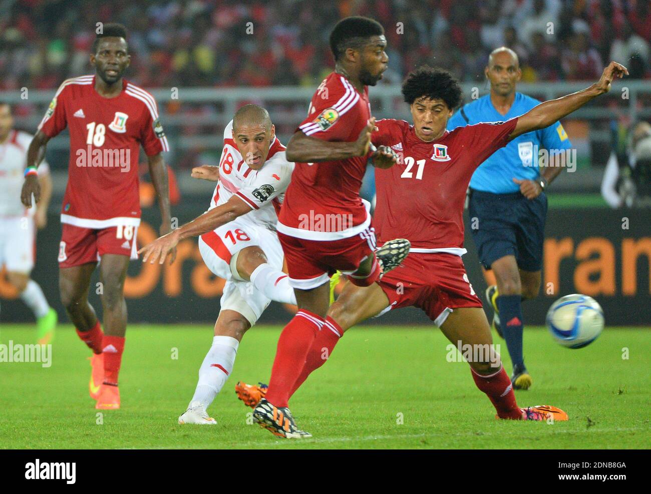 During the 2015 Orange Africa Cup of Nations Quart Final soccer match ...