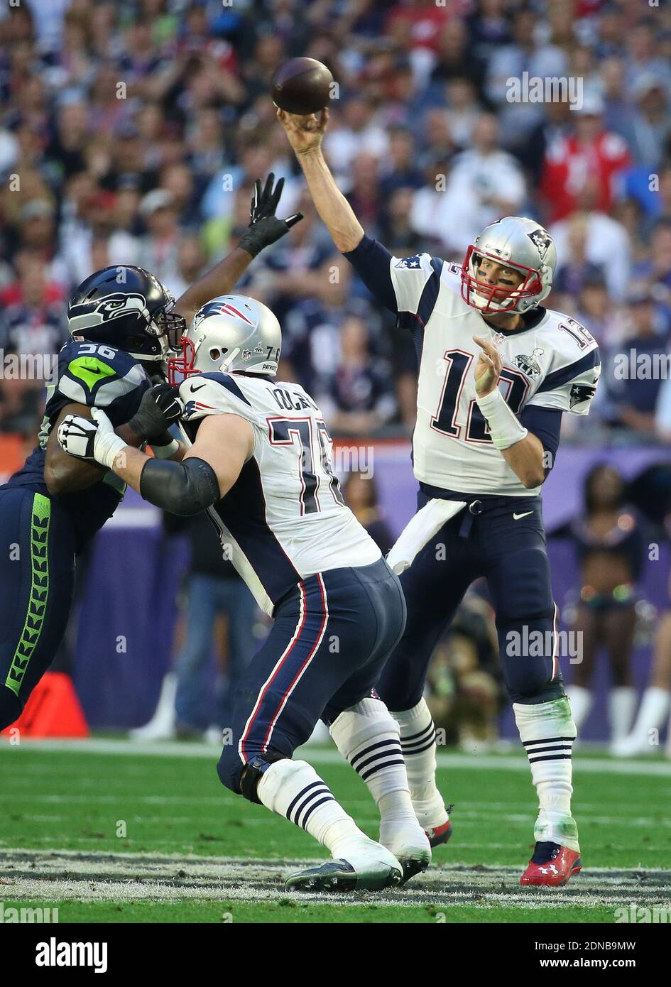 Tom brady super bowl seahawks 2015 hi-res stock photography and images ...