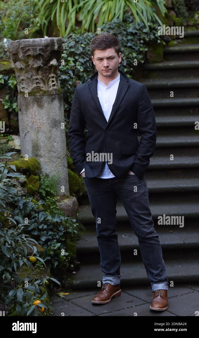 Actor Taron Egerton attends the film 'Kingsman Secret Service' Rome ...