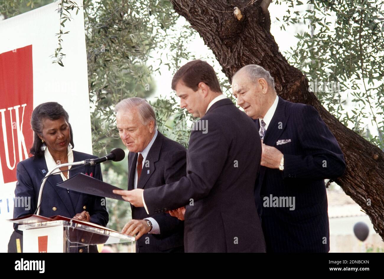 Prince Andrew, Richard Riordan, in Los Angeles, CA, circa 1994 / File ...