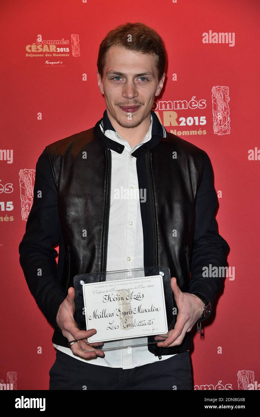 Kevin Azais arriving at the 40th annual Cesar film Awards lunch held at ...