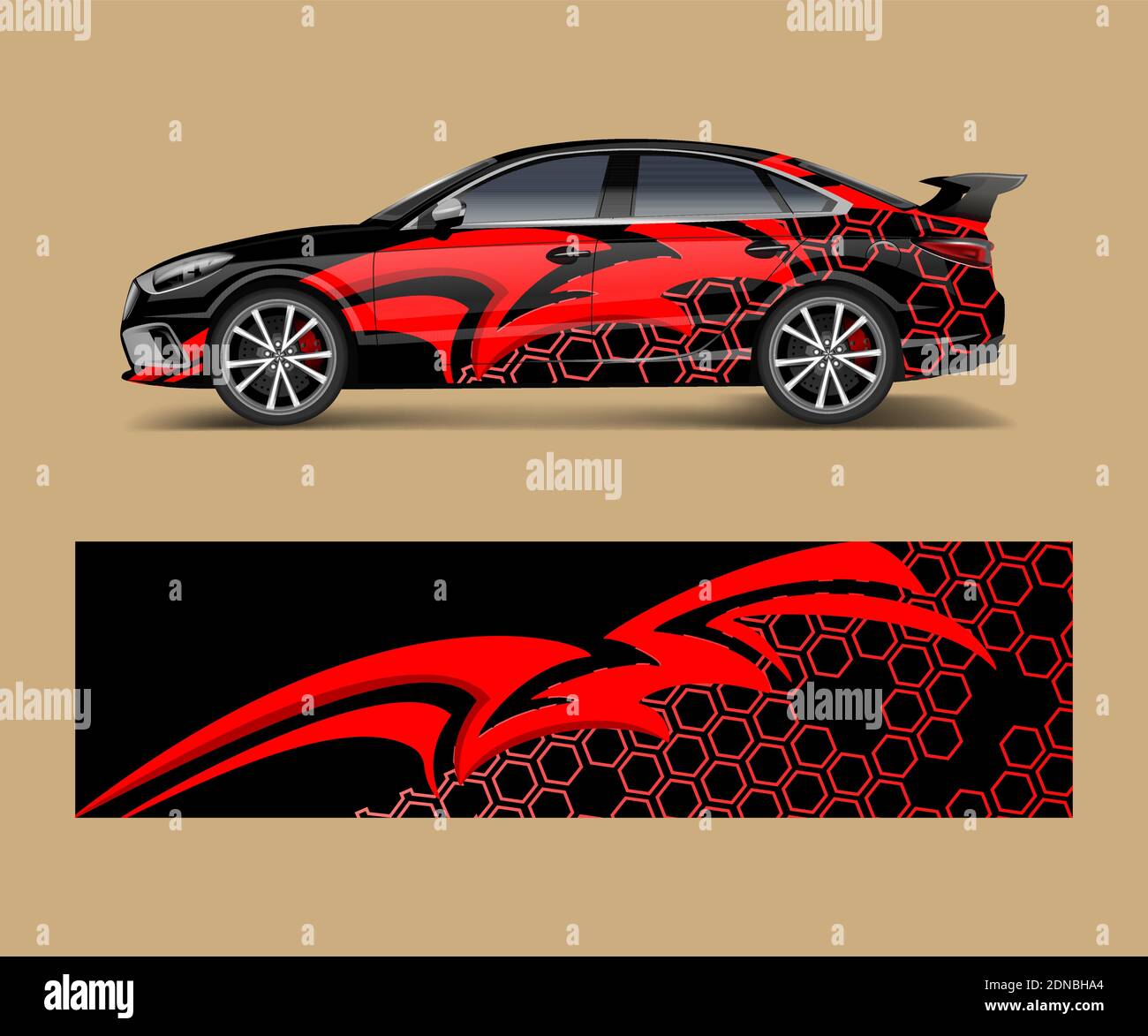 Abstract Sport racing car wrap decal and sticker design. vector eps10 ...
