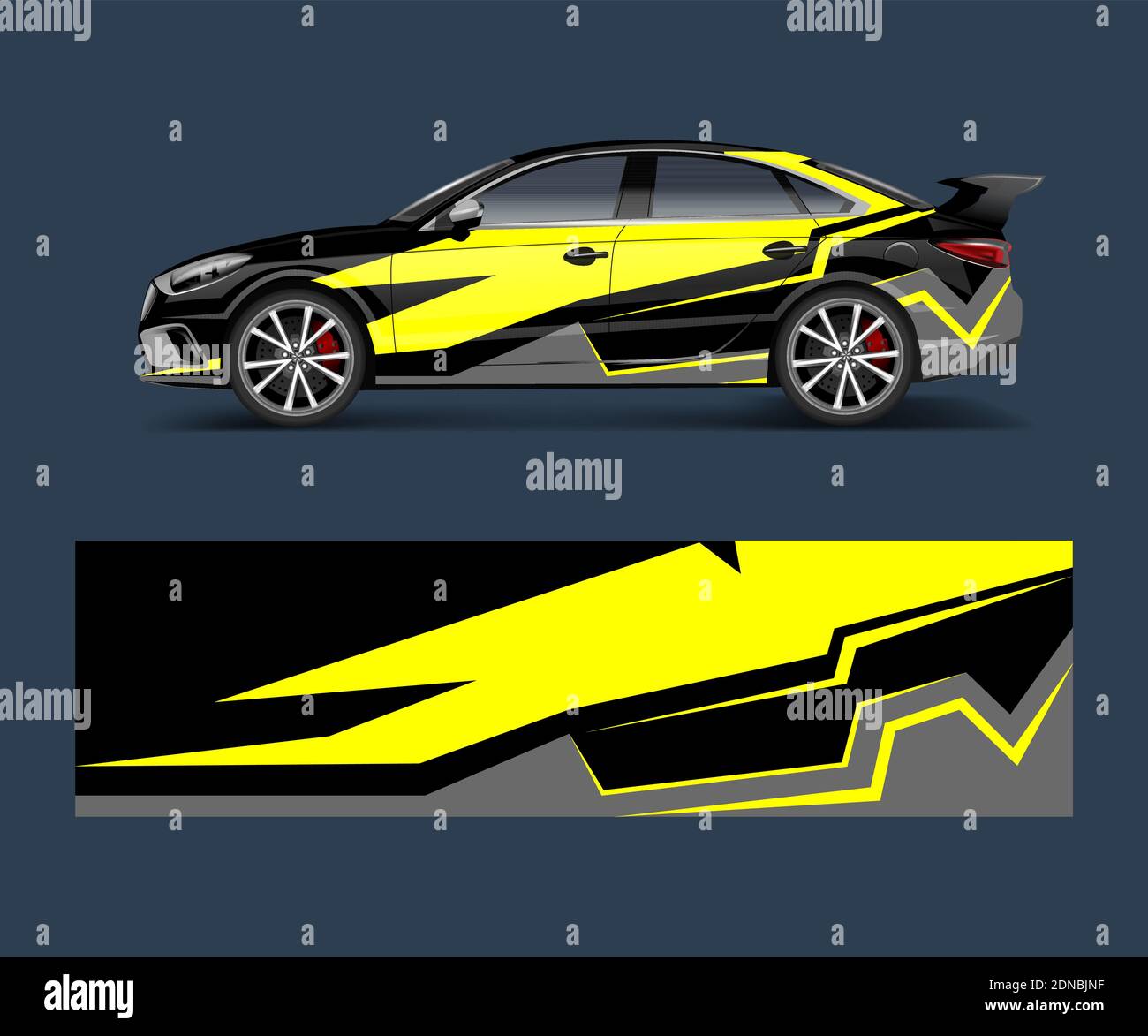 abstract stripe for racing car wrap, sticker, and decal design vector ...