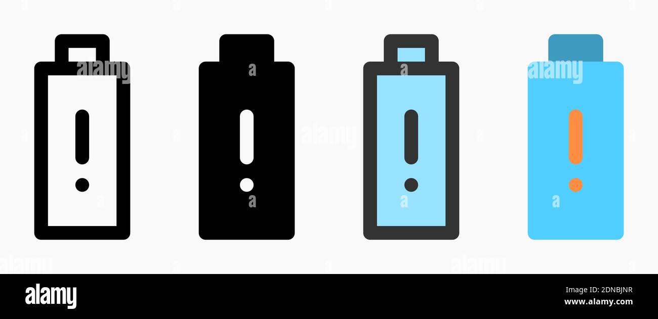 low battery level icon vector suitable for battery indicator interface ...
