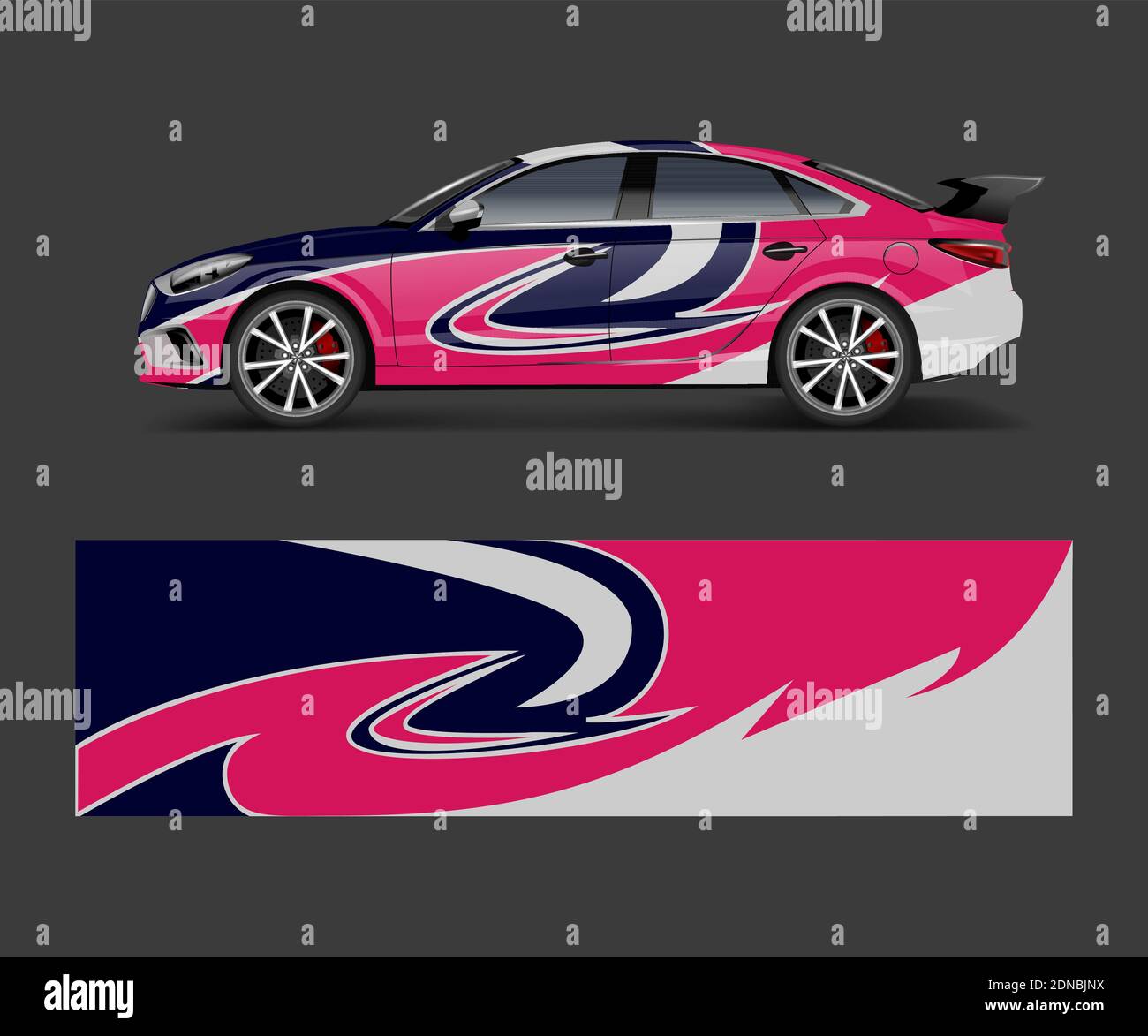 modern racing car wrap strip for racing sport car design Stock Vector ...