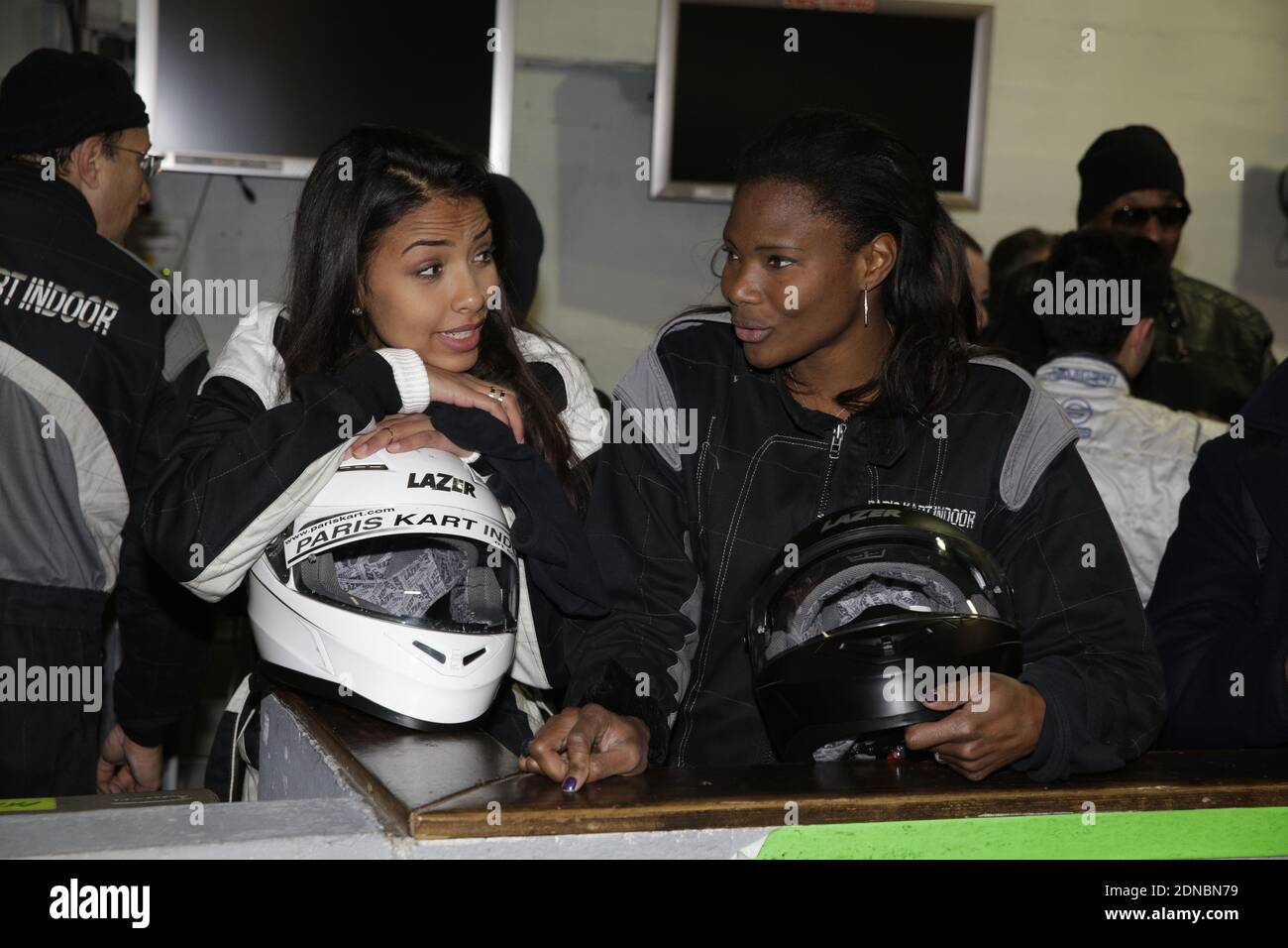 Flora Coquerel and Muriel Hurtis attending The Karting race 'Une Course ...
