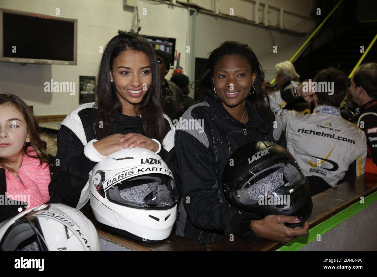 Flora Coquerel and Muriel Hurtis attending The Karting race 'Une Course ...
