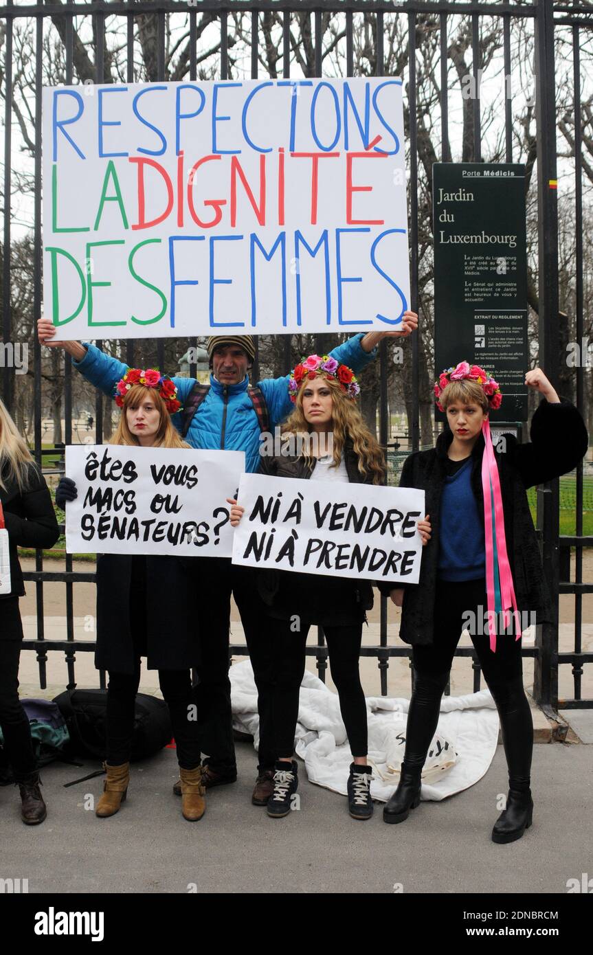 Activists of women's rights groups including Femen protest outside ...