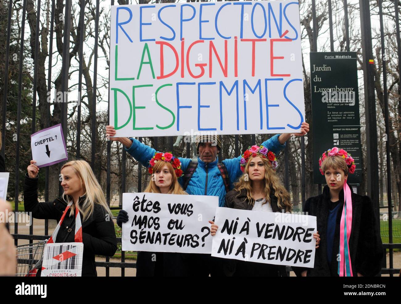 Activists of women's rights groups including Femen protest outside ...