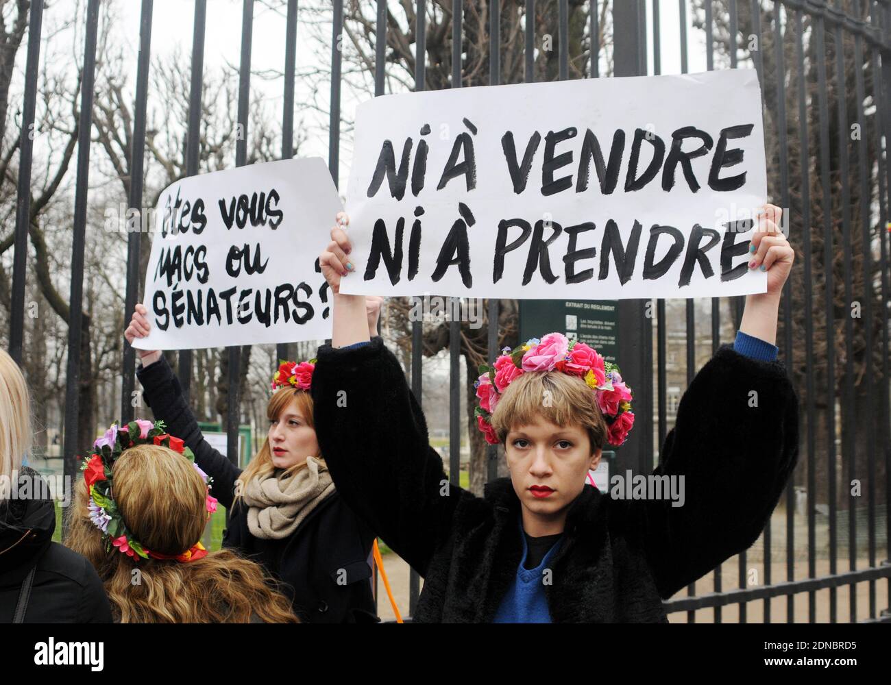 Activists of women's rights groups including Femen protest outside ...
