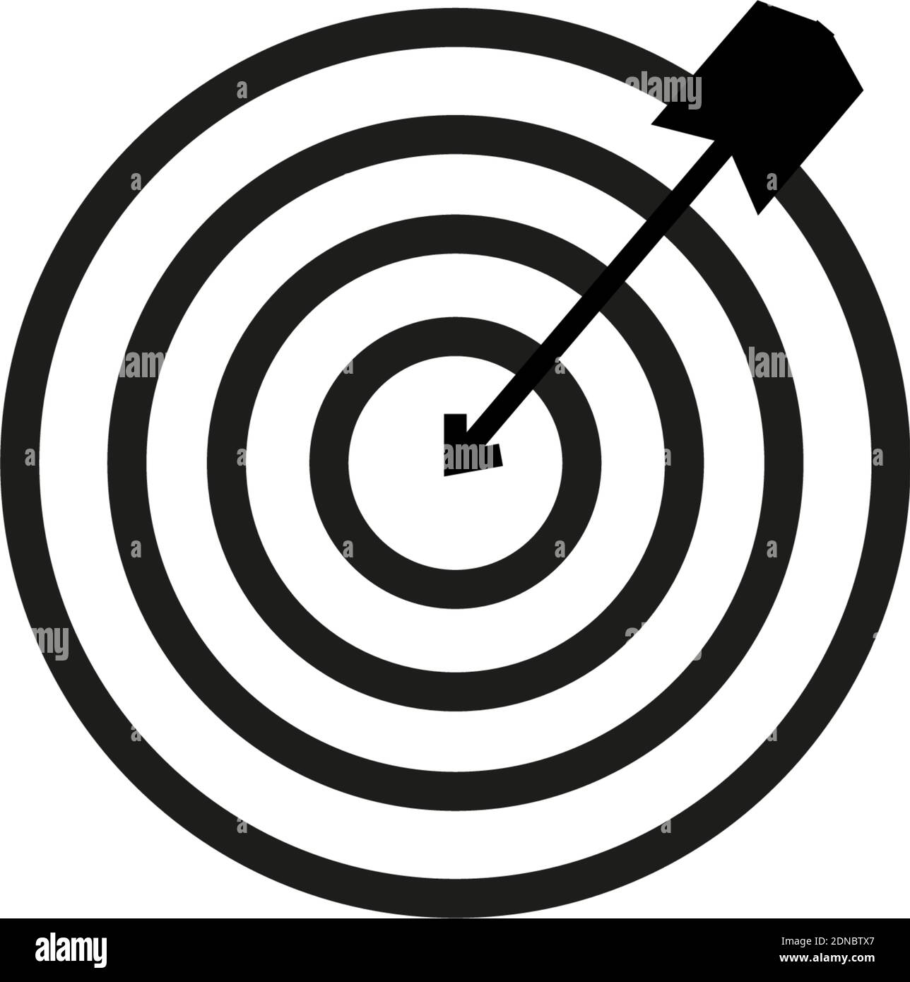 Isolated goal objectives draw digital marketing icon- Vector Stock ...