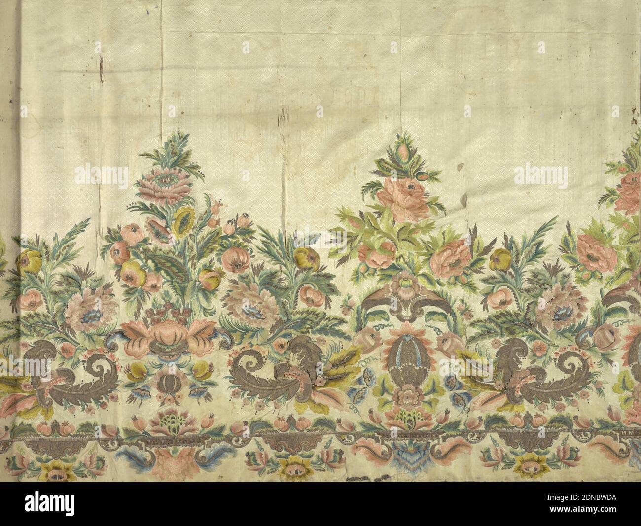 Textile, Medium: silk and metallic thread on a silk ground Technique ...