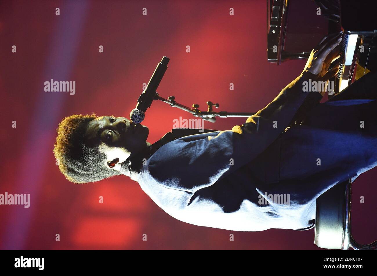 Benjamin Clementine attending the 30th Victoires de la Musique ceremony ...