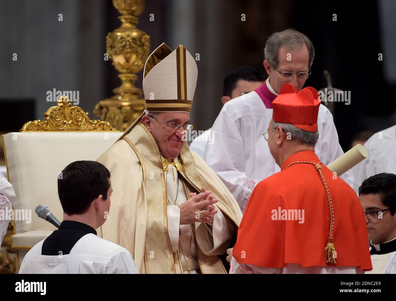 Pope Francis appoints new cardinal french Dominique Mamberti during a ...