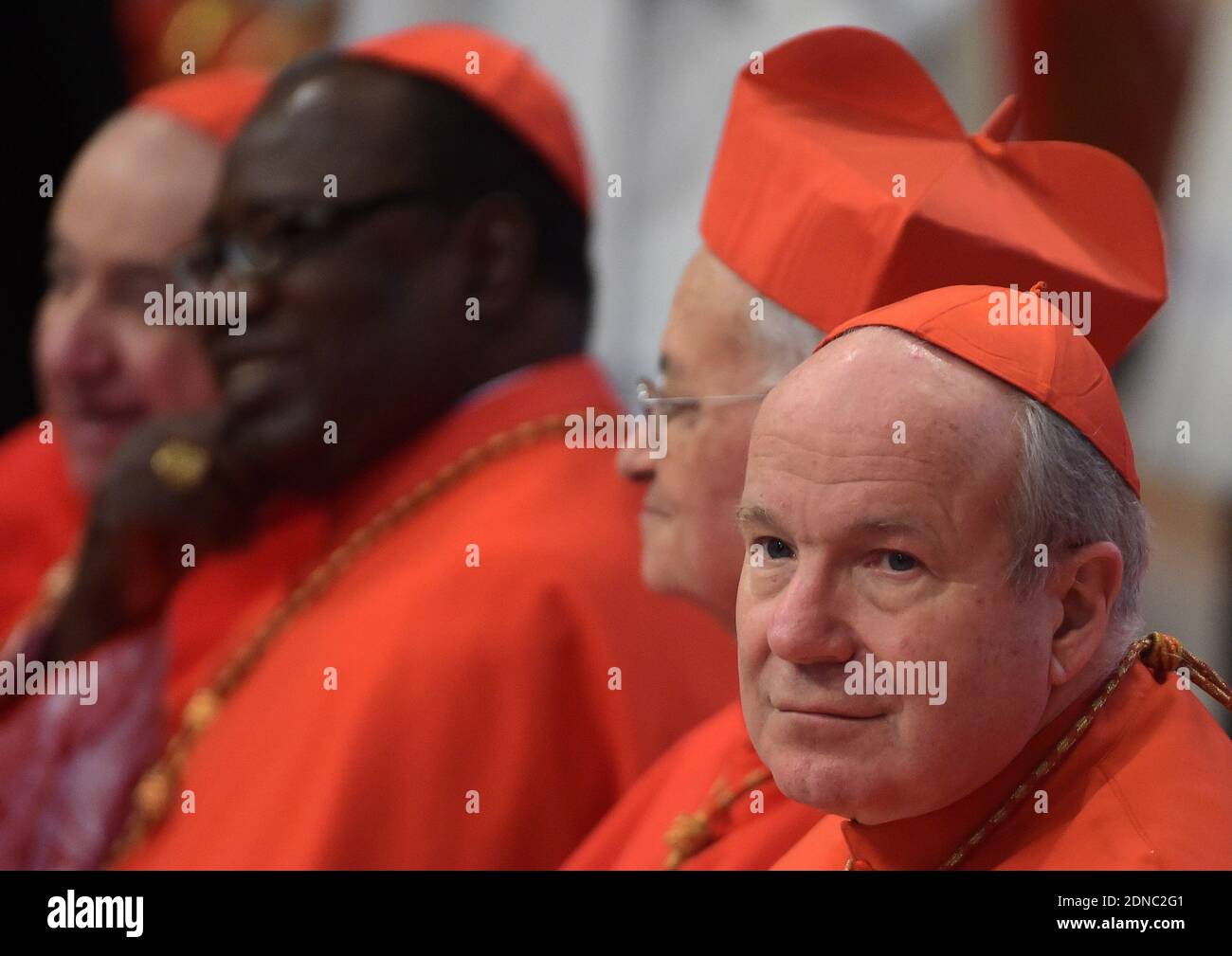 Austrian cardinal Christoph Schonborn attends a consistory ceremony at ...