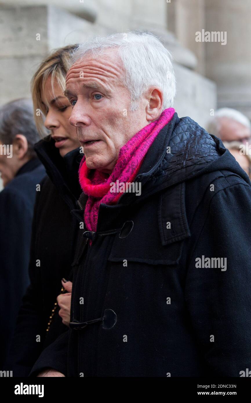 Pierre Douglas attending the Corinne Le Poulain funeral ceremony at the ...