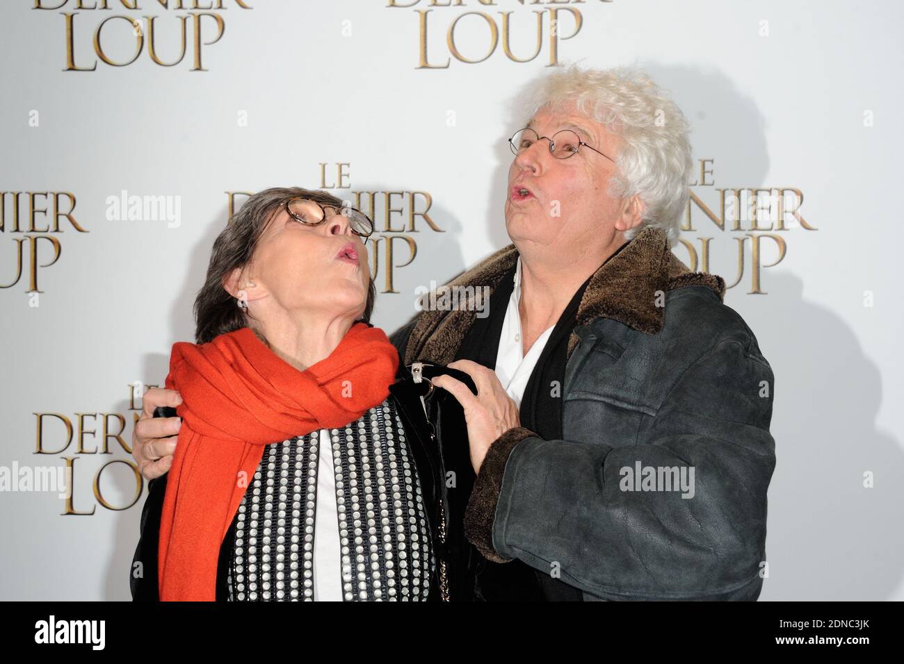 Jean-Jacques Annaud and his wife attending Le Dernier Loup premiere a ...