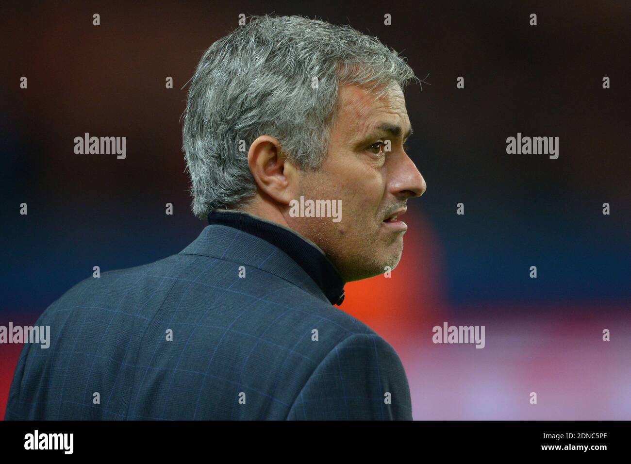 Chelsea's coach Jose Mourinho during the Champion's League 1/8 of final ...