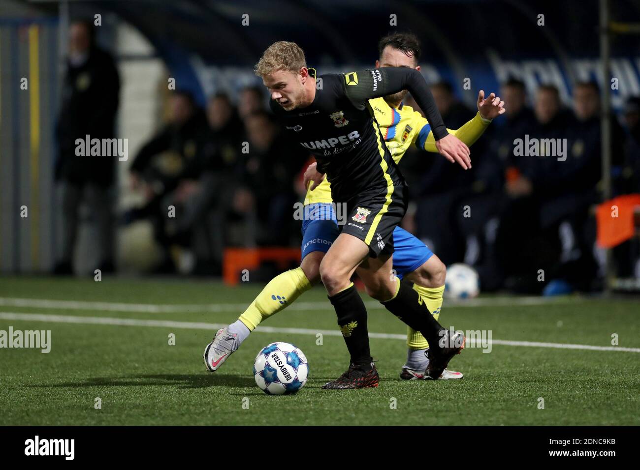 LEEUWARDEN, NETHERLANDS - DECEMBER 18: (L-R): Luuk Brouwers of Go Ahead ...