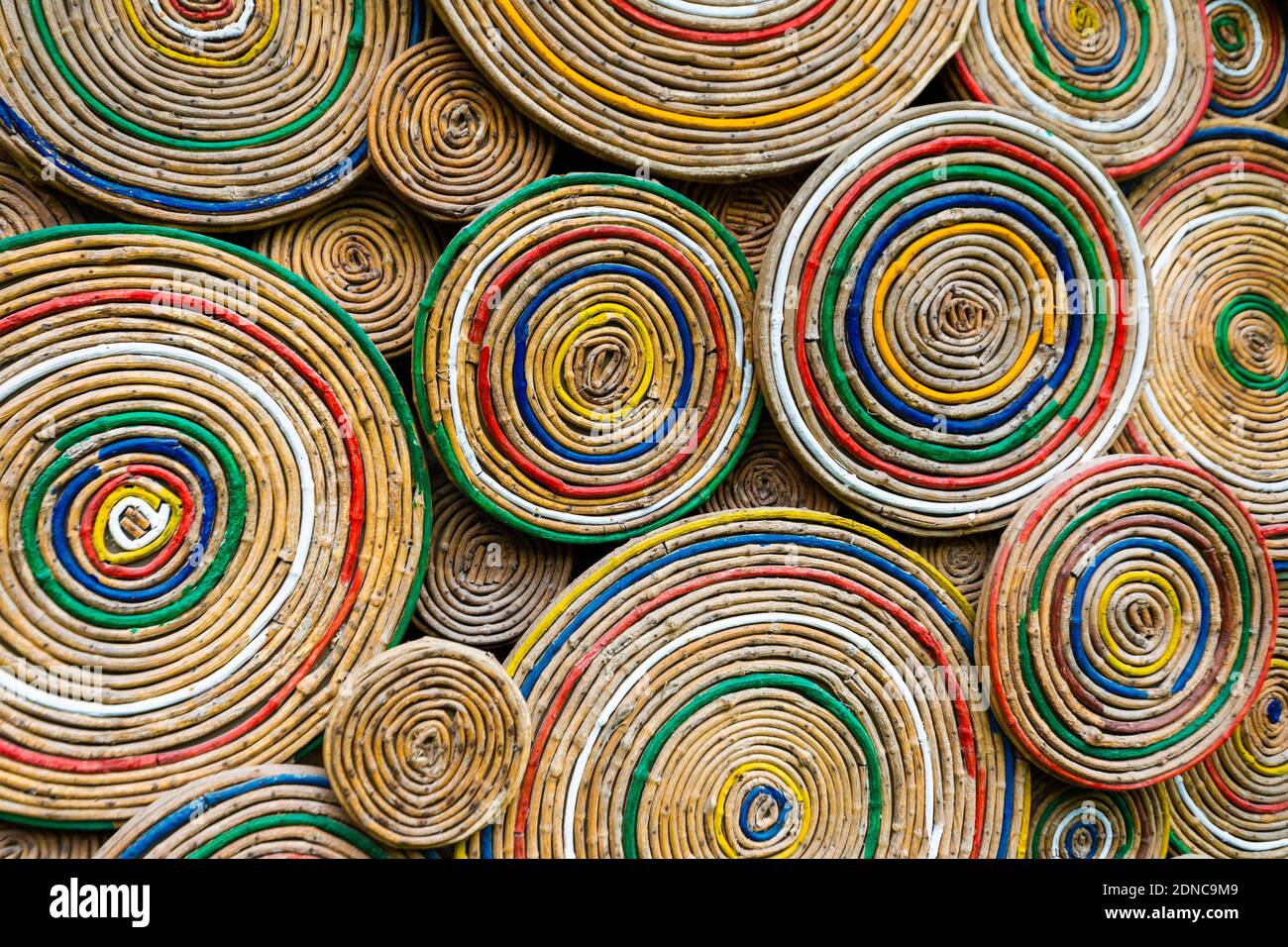 Colorful handmade wall decoration circle texture pattern ornament Stock ...