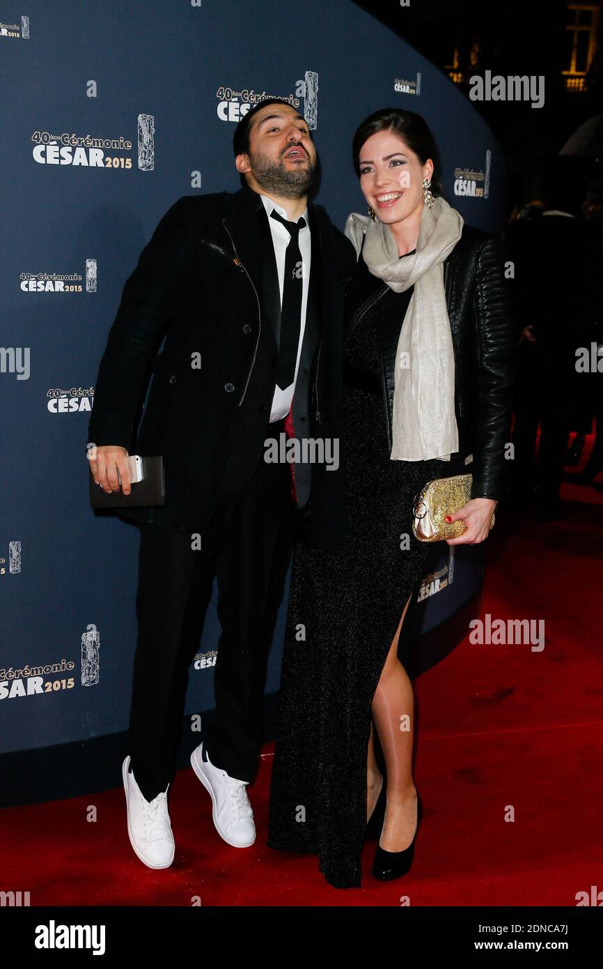 Mouloud Achour and his partner arriving at the 40th Annual Cesar Film ...